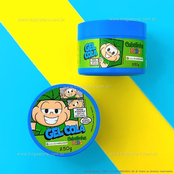 Gel Cola Infantil Cebolinha Mega Fixação Brilho Molhado Todos os Tipos ...