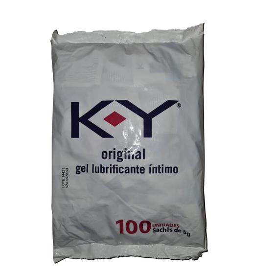 Gel Lubrificante Íntimo K-Y Ky Neutro Base de Água 5g - 100 Sachês - Lubrificante Íntimo ...