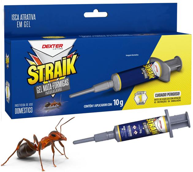 Gel Mata Formigas Doceiras Indoxacarbe Straik Isca Atrativa Seringa 10g ...