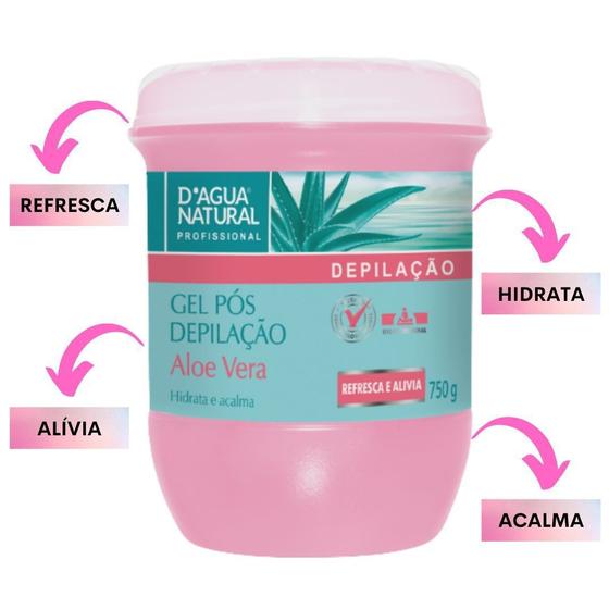 Gel Pós Sol E Depilação Profissional Com Aloe Vera Hidrata E Alivia ...