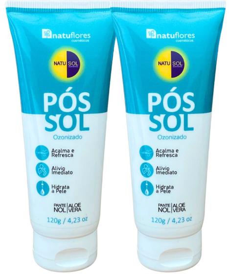 Gel Pós Sol para Face e Corpo Natusol 120ml Natuflores - kit 2un ...