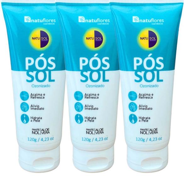 Gel Pós Sol para Face e Corpo Natusol 120ml Natuflores - kit 3un ...