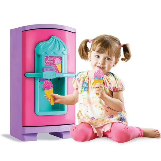Geladeira Infantil Cozinha 50 Cm Gela Sorvetinho Faz Sorvete - Cardoso - Geladeira ...