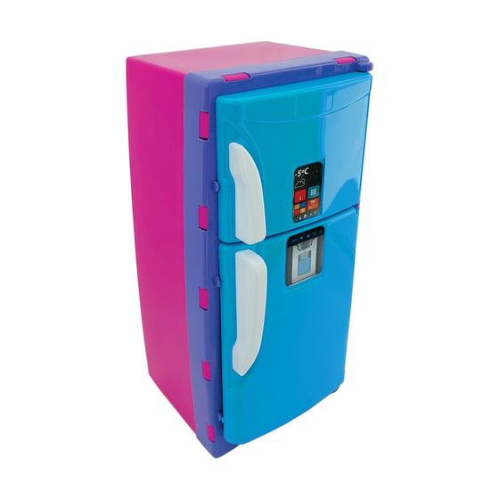 Geladeira Infantil de Brinquedo Duplex Mini Freezer com acessórios ...