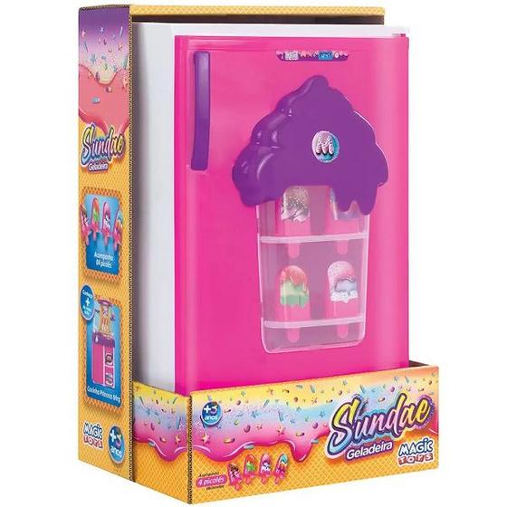 Geladeira Infantil Sundae sem Freezer Magic TOYS 7056 - Geladeira de ...