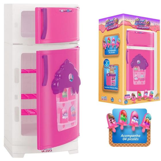 Geladeira Sundae com Freezer Brinquedo Magic Toys - Geladeira de ...