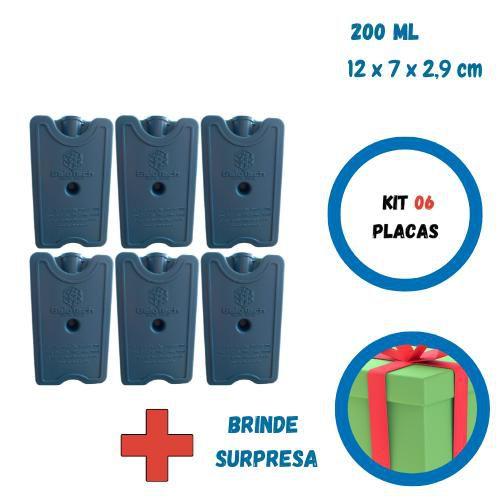 Gelox kit 06 Placas Gelo Gel Artificial Reutilizável Rígido 200 ml ...