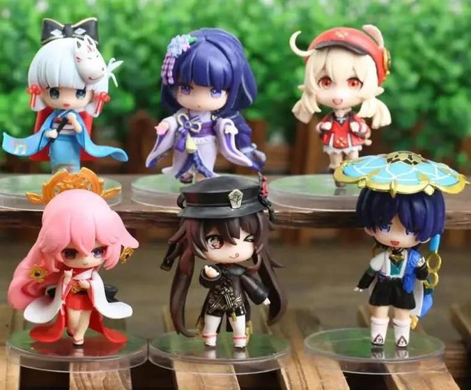 Genshin Impact Anime Action Figure Series KLEE DILUC VENTI FISCHL KAEYA ...