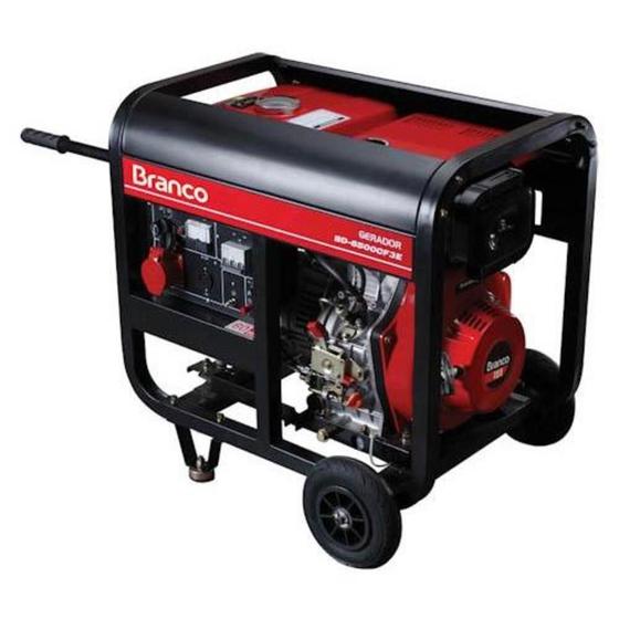 Gerador de energia 5,0 kva à diesel monofásico partida manual - BD-6500 - Branco - Gerador de ...