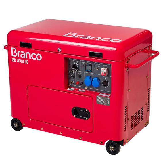 Gerador de Energia À Diesel 13,5 Hp 7,0 Kva Bivolt Partida Elétrica Bd-7000 Es Branco Motores ...