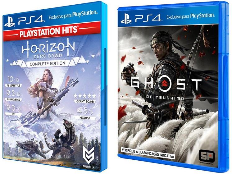 Ghost of Tsushima Horizon Zero Dawn Complete Edition Guerilla Games para PS4 Outros Games Magazine Luiza