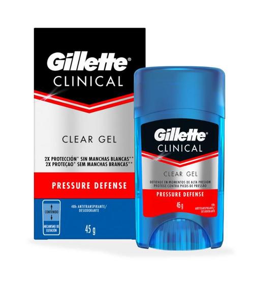 Gillette Clinical Pressure Defense Desodorante Clear Gel - 45g ...