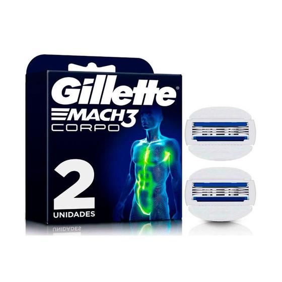 Gillette Mach3 Corpo Refil 2 Unidades - Lâmina e Carga para Aparelho de ...