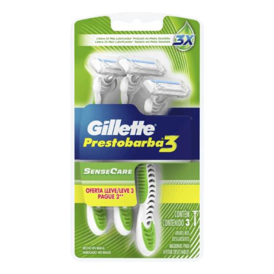 Gillette Prestobarba 3 Sensecare Aparelho De Barbear C/3 - Produtos de ...