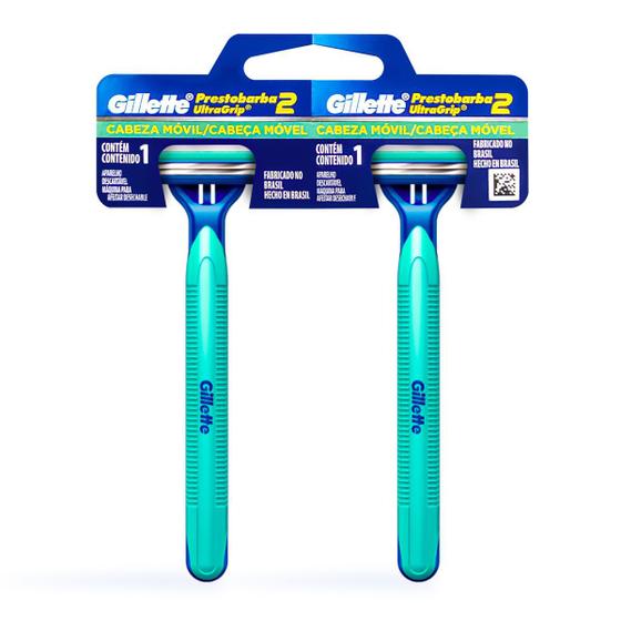 Gillette Prestobarba Ultragrip Cabeça Móvel C/2 Aparelhos - Aparelho de ...