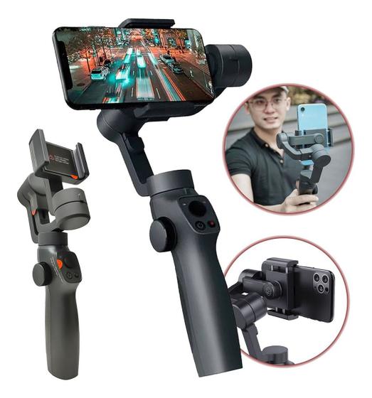 Gimbal Estabilizador Imagem Celular Smartphone 3 Eixos Profi - EDF ...