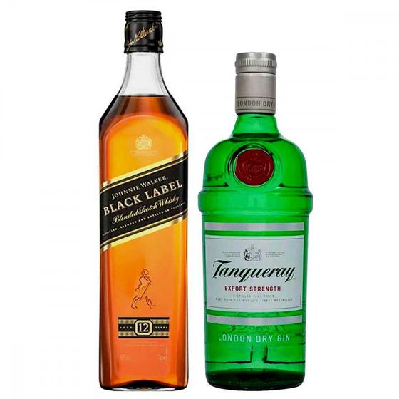 Gin Tanqueray 750 ml + Whisky Johnnie Walker Black Label 750 ml ...