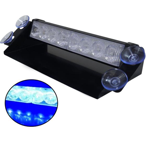 Giroflex Interno 12V Led Viatura Polícia Guincho Parabrisa Strobo Azul ...