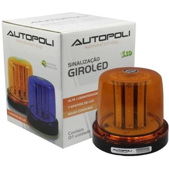 Giroled Giroflex Sinalizador Âmbar Resistente a Chuva AutoPoli 12V ou ...
