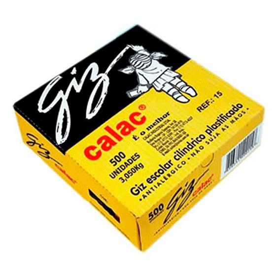Giz Escolar Colorido 500 unidades - Calac - Giz de Lousa - Magazine Luiza