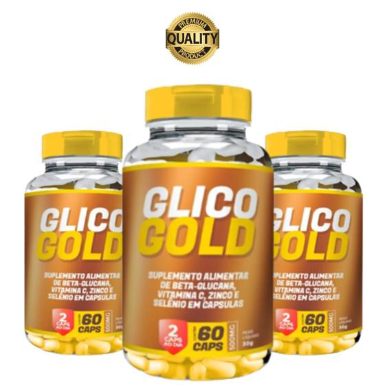 Glico Gold mais energia Kit com 3 potes 90 dias tratamento ...