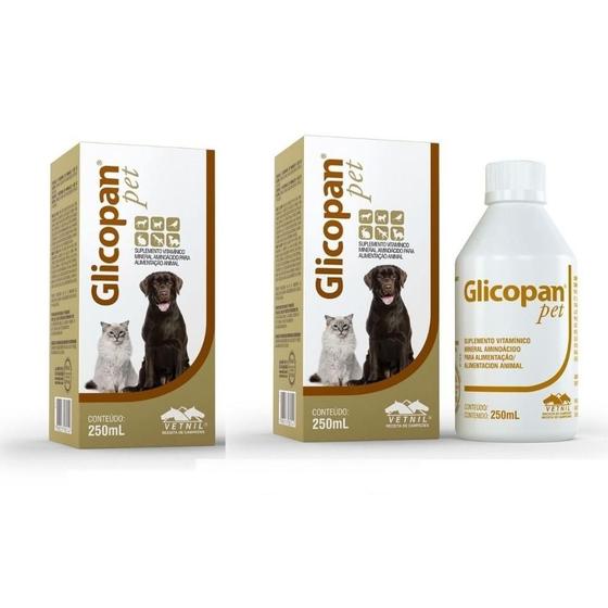 Glicopan Pet 250 Ml Vetnil Combo 2 Unidade Validade 11/21 - Vitaminas e ...