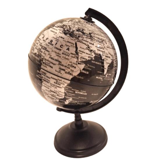 Globo Terrestre Mapa Mundi Politico Black Giratorio Escolar - emp ...