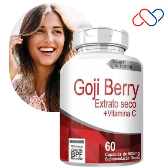 Goji Berry Extrato Seco + Vitamina C 500mg C/60 Cápsulas - 4Elementos - Multivitamínico ...