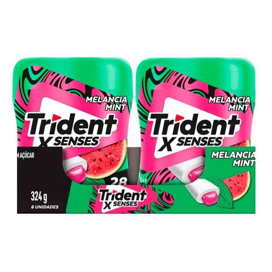 Goma de Mascar Trident X-Senses Melancia Mint c/6 - Adams - Chicletes e ...