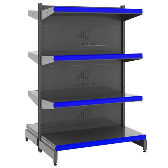 Gôndola De Supermercado Central 1 Inicial 1,42m Expositor Preta Amapá ...