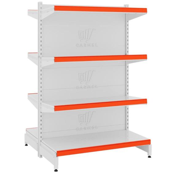 Gôndola De Supermercado Centro Inicial 1,42m Amapá Expositor Laranja ...