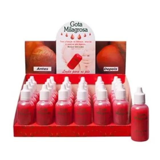 Gota Milagrosa Hidratante Pes Maos Nao Resseca Kit 24 + Display PDV ...