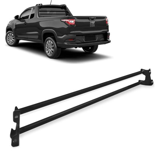 Grade Barra Vigia Strada 2021 a 2023 Preto Proteção Vidro Traseiro ...