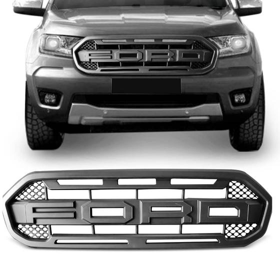 Grade Dianteira do Radiador Ford Ranger Raptor 2020 2021 2022 Preto ...