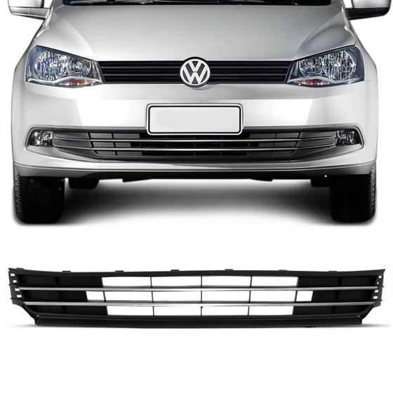 Grade Dianteira Inferior Parachoque Gol G6 2013 2014 2015 Preta com ...