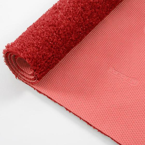 Grama Sintética Vermelha 12mm Base TPE Proteção UV Rolo 2m x 10m Kapazi ...