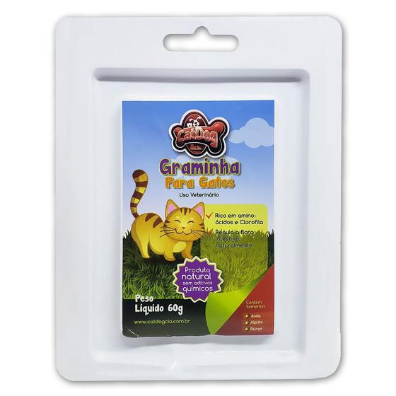 Graminha Para Gatos Grama Eliminação Pelos Digestão 60g - CatDog & CIa ...