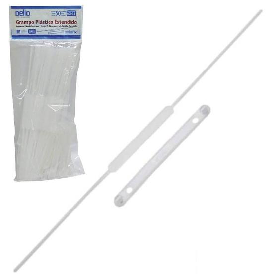 Grampo plastico dellofix c/ 50 estendido branco cod. 0299.e - dello ...