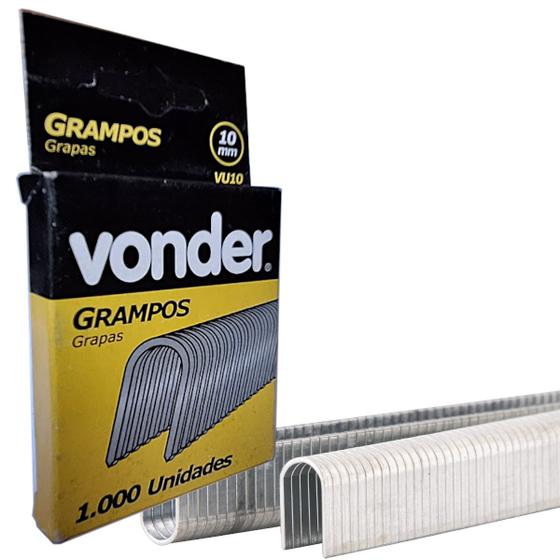 Grampo Tipo U 10 mm para Grampeador Manual 6,3x1,2mm 3.000Un - VONDER ...