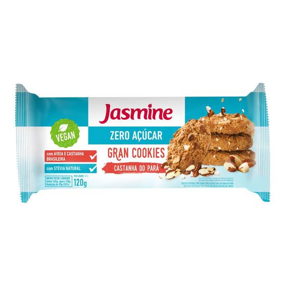 Gran Cookies Zero Açúcar Castanha do Pará Jasmine 120g - Cookies ...