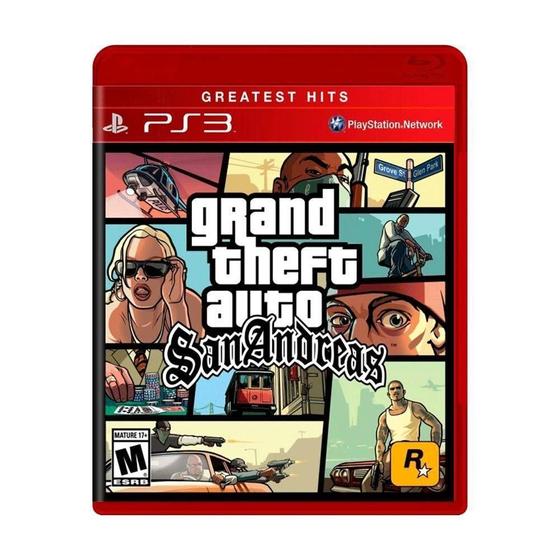 Grand Theft Auto San Andreas - PS3 - Jogo de Ação e Aventura - Rockstar ...
