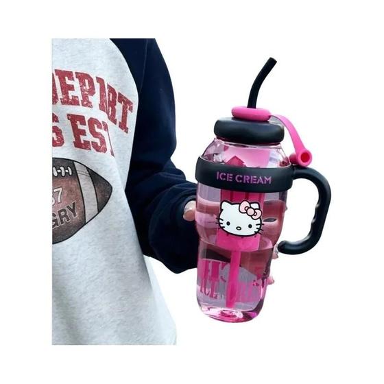 Grande Capacidade 1300ml Hello Kitty Sanrio Copo De Água Bonito Dos Desenhos Animados Copo De ...