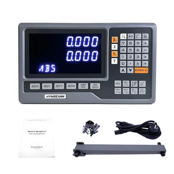 Grande Display 2 Eixos Torno Fresadora Dro Leitura Digital AC110-240V Sensor De Escala Linear ...