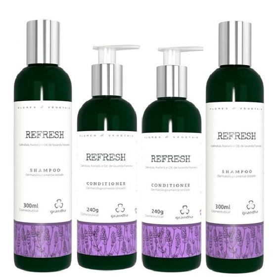 Grandha Refresh Com 2 Shampoo 2 Condicionadores - Kit Shampoo e ...