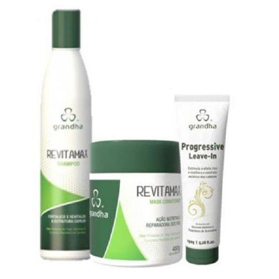 Grandha Revitamax Shampoo 500g e Máscara 450g Kit Completo - Kit de ...