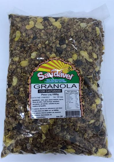 Granola Vida Saudável Com Castanhas Pacote Com 1 Kg - Granola ...