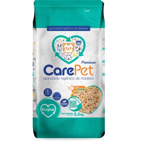 Granulado higiênico de madeira carepet 2,5kg - Areia para Gato ...