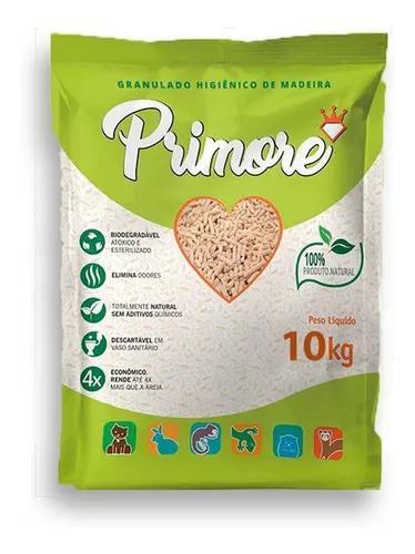 Granulado Higiênico De Madeira Para Gatos Primore - 10kg - Areia para ...