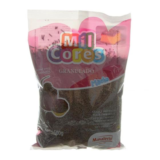 Granulado Macio Sabor Chocolate com 500g Mavalério - Granulado ...