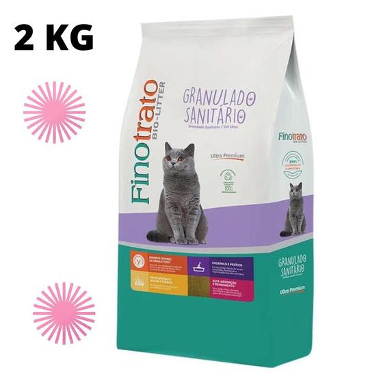 Granulado Sanitário Finotrato Bio-Litter Ultra Premium para Gatos 2 KG ...